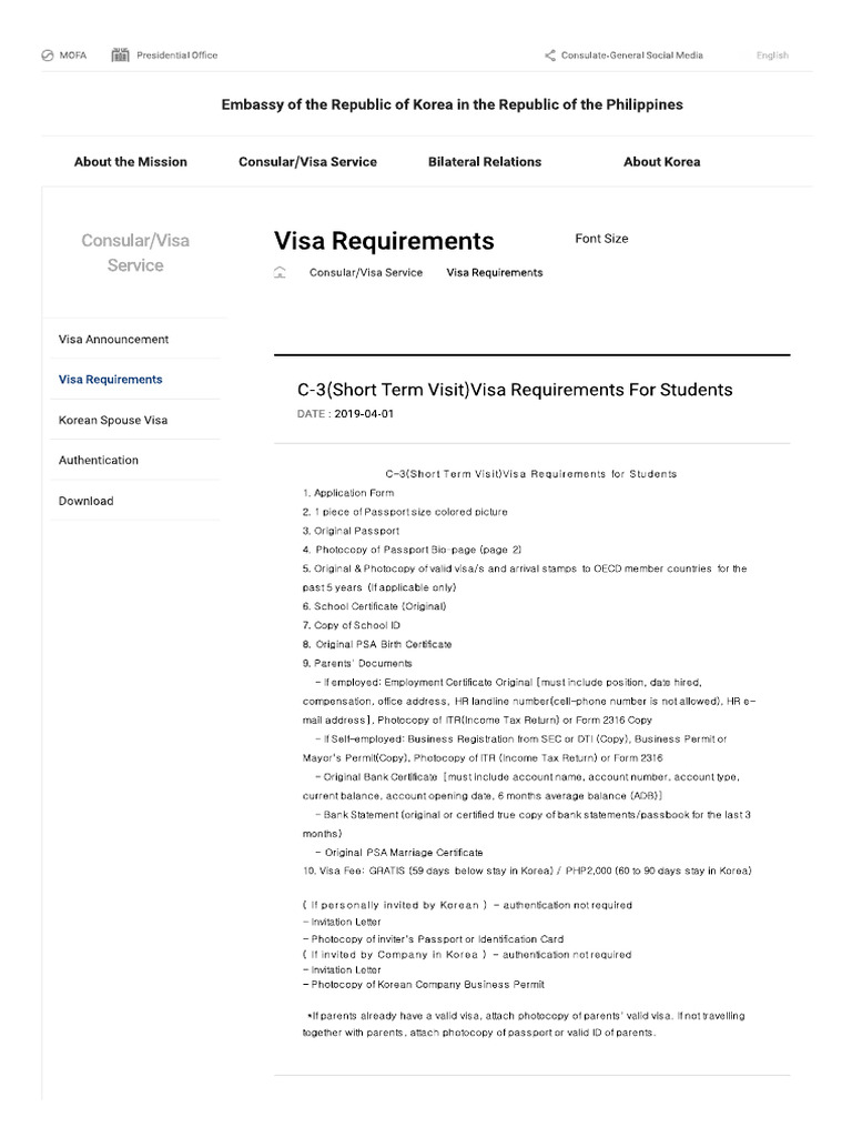 C3 Visa (student) | PDF