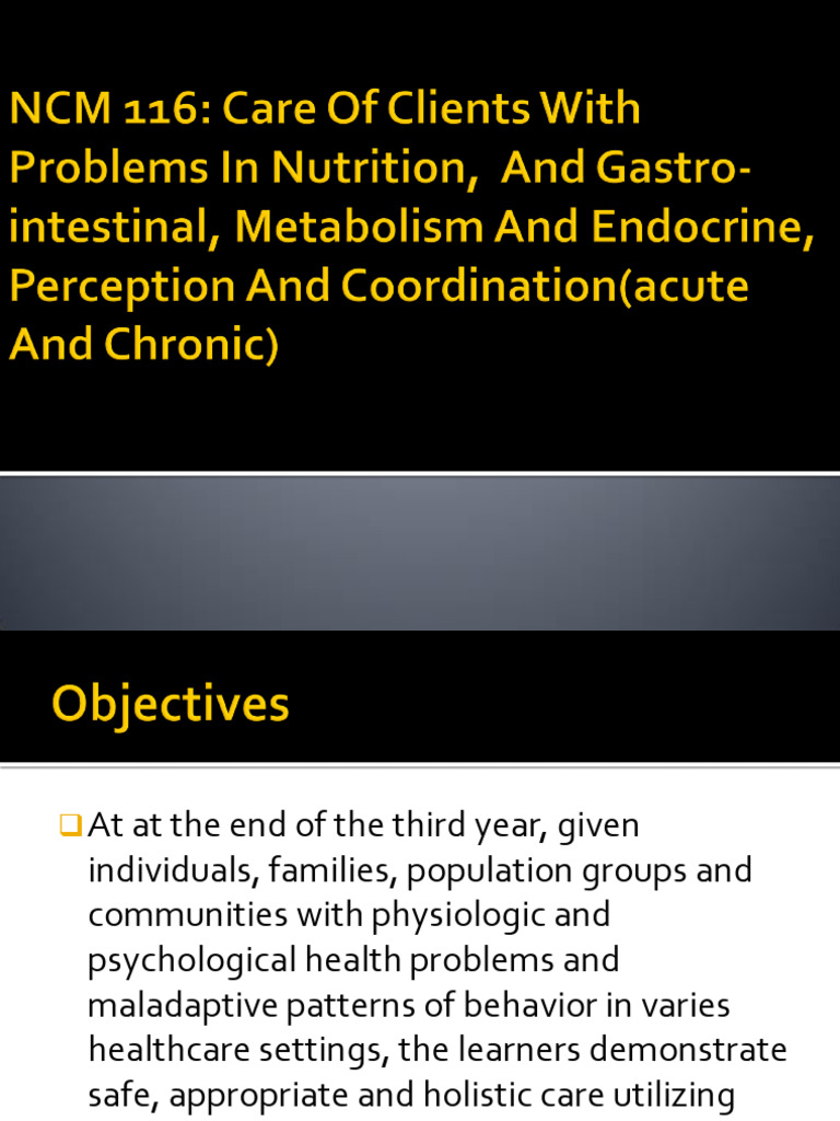 1 NCM 116 | PDF | Coeliac Disease | Constipation