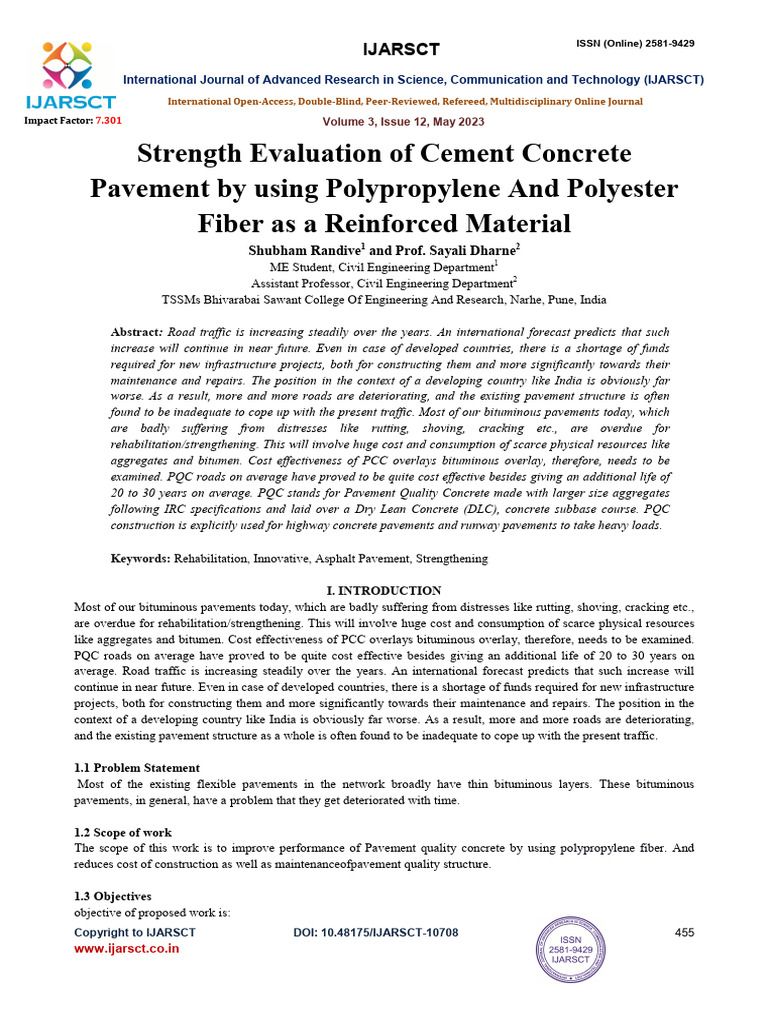 Paper 10708 | PDF | Concrete | Road Surface