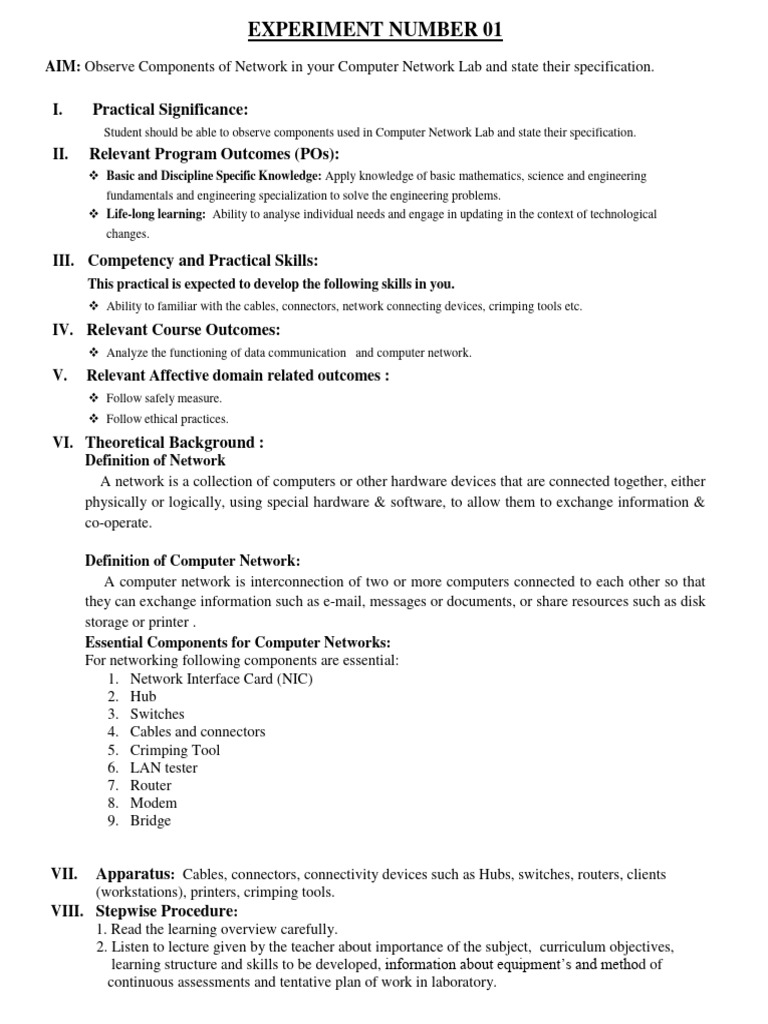 Experiment 01 | PDF | Computer Network | Engineering