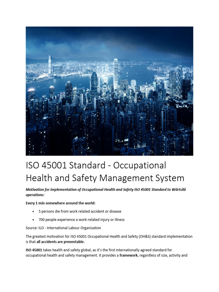 ISO 45001 Implementation at Wärtsilä | PDF | Occupational Safety And ...