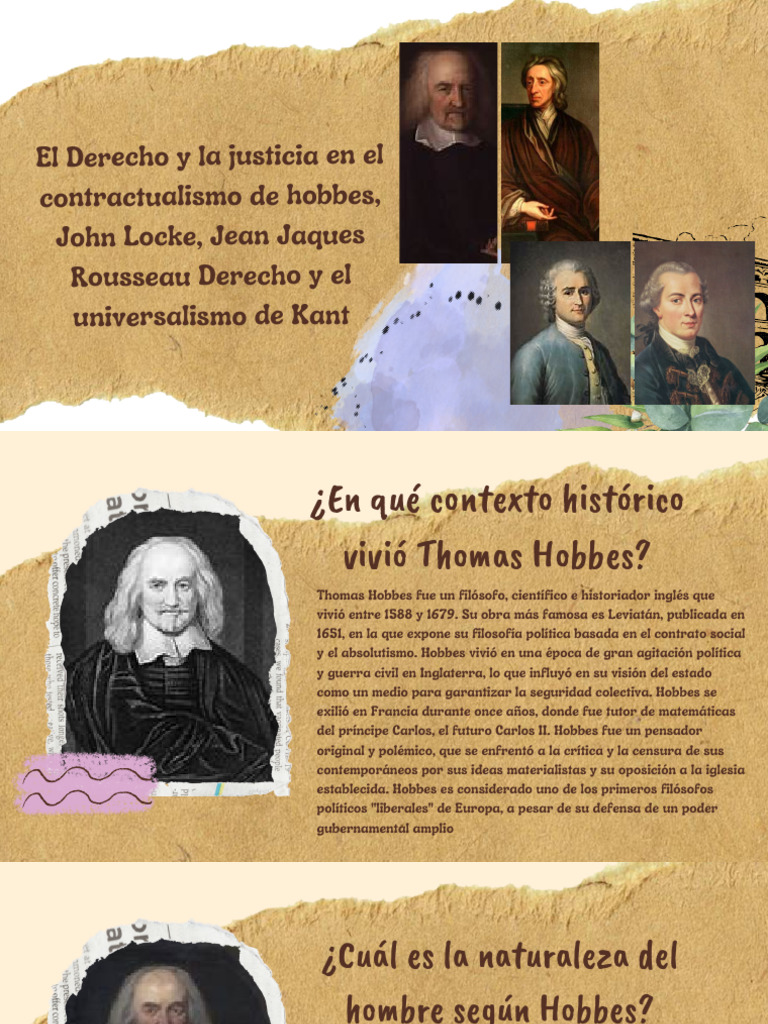 El Derecho y La Justicia en El Contractualismo de Hobbes, John Locke ...