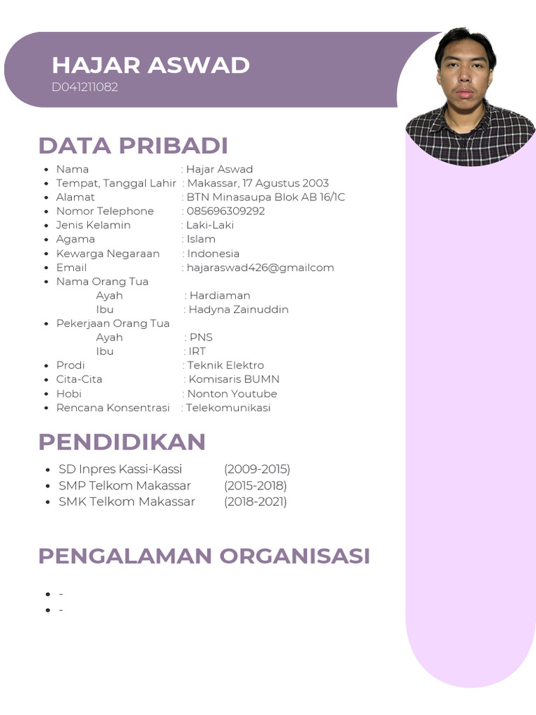 CV Hajar Aswad | PDF