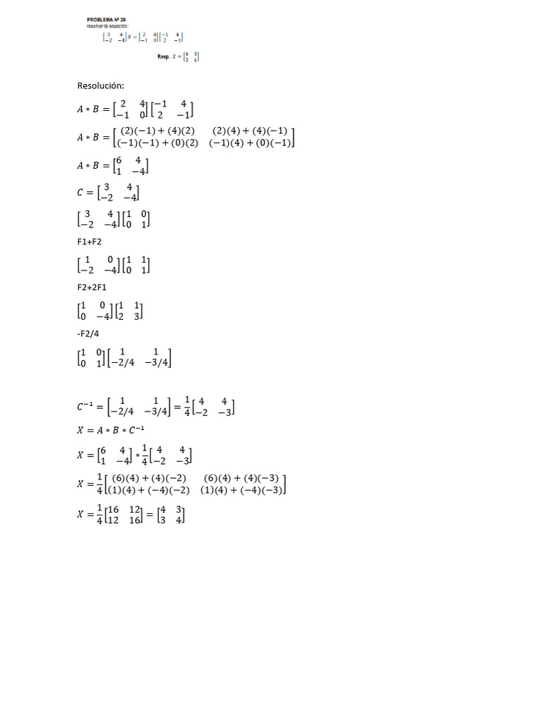 Problema - Algebra Lineal - Problema - 20 | PDF