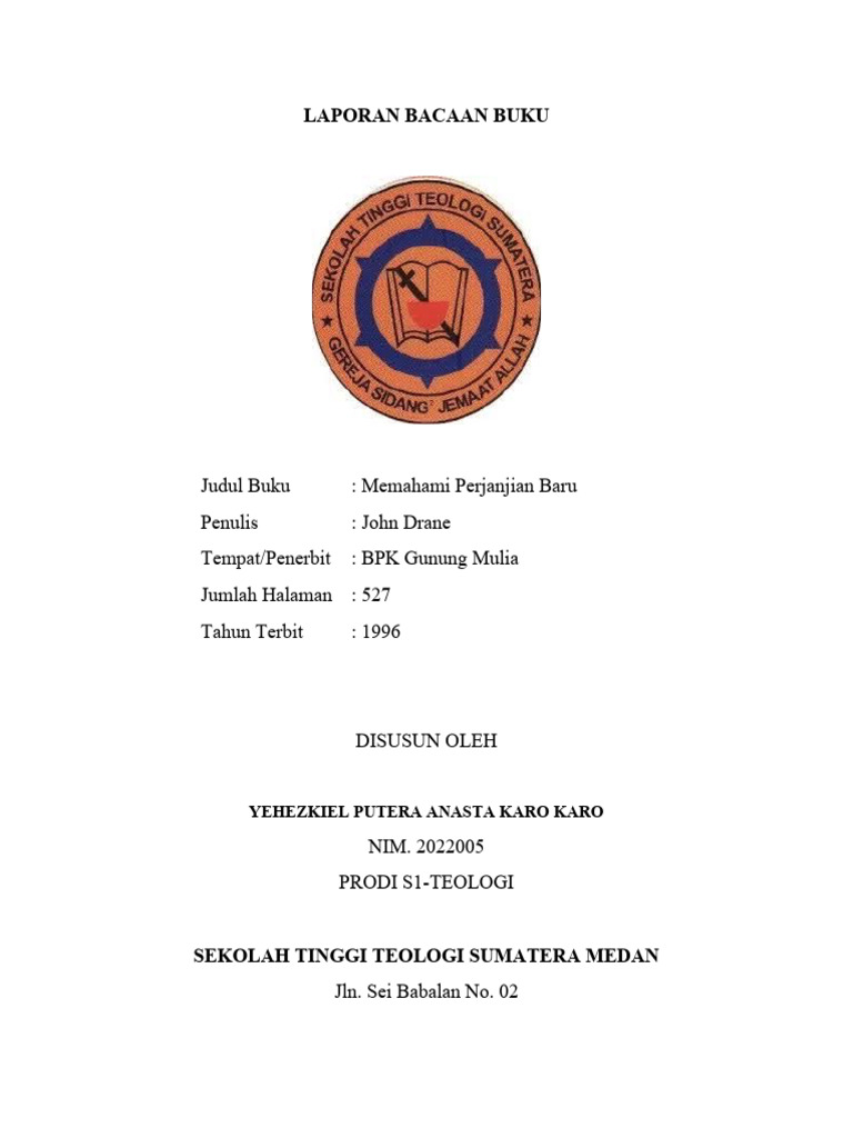 Laporan Bacaan Buku Perjanjian Baru | PDF