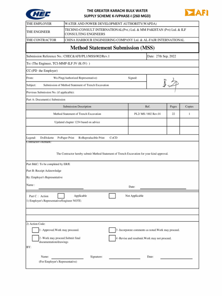 CHEC–AFI JV-PL1-MSS-002-Rev.1 2022.09.27 Submission of Method Statement ...