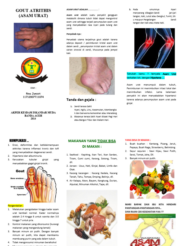 Leaflet Gout Artritis | PDF