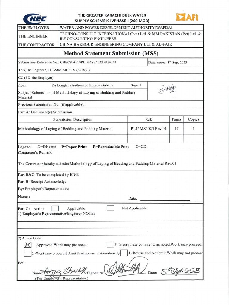 Methodology of Laying of Bedding and Padding Material. Rev.01 | PDF ...