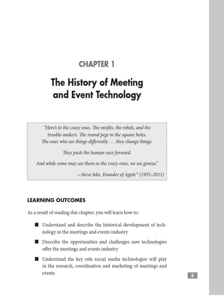 CHAPTER 1 The History of Meeting and Event Technology | PDF | Internet ...