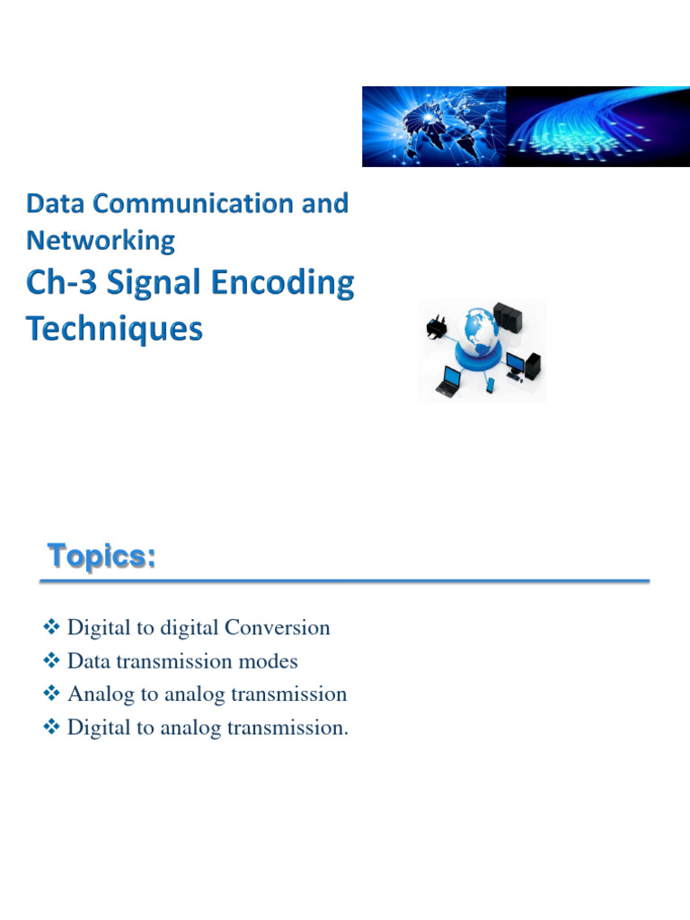 DCN - Ch-3 Signal Encoding Tech | PDF | Analog To Digital Converter ...