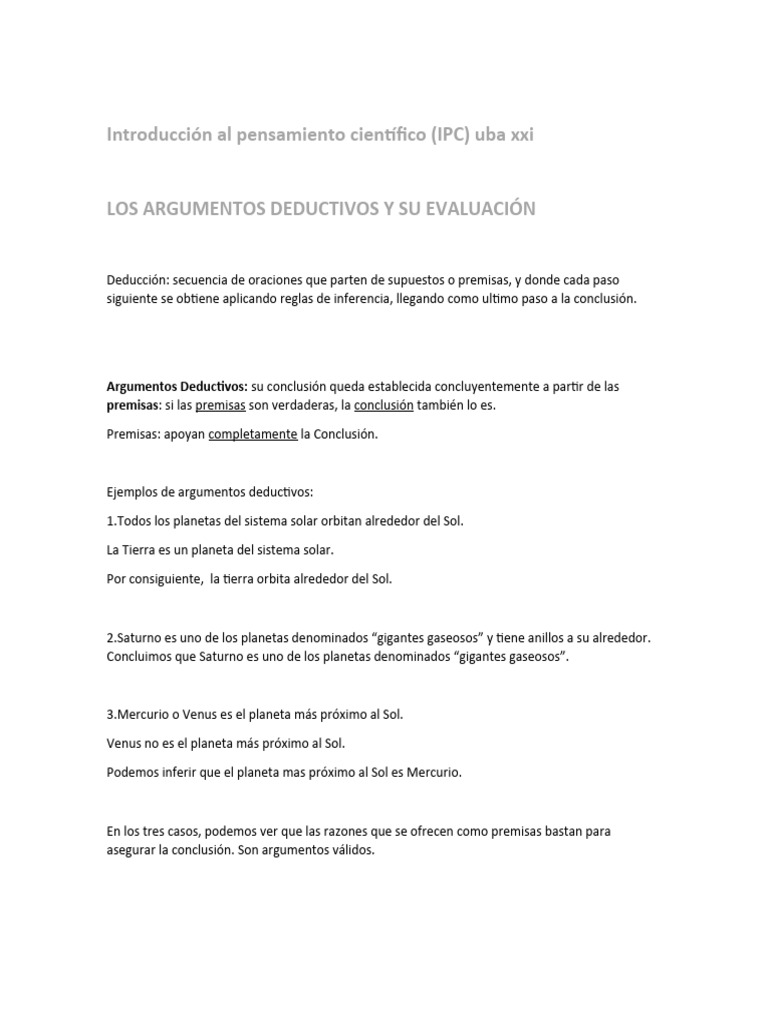 Clasificación de Argumentos | PDF | Razonamiento deductivo | Argumento