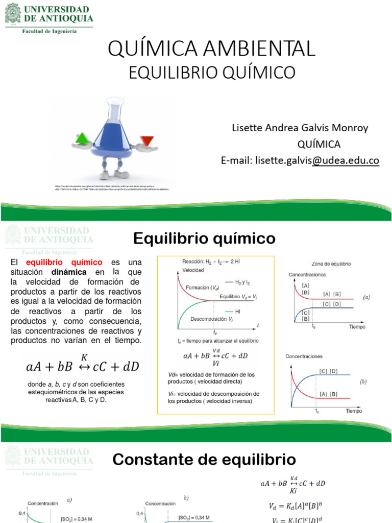 Equilibrio Químico | PDF | Solubilidad | Equilibrio químico