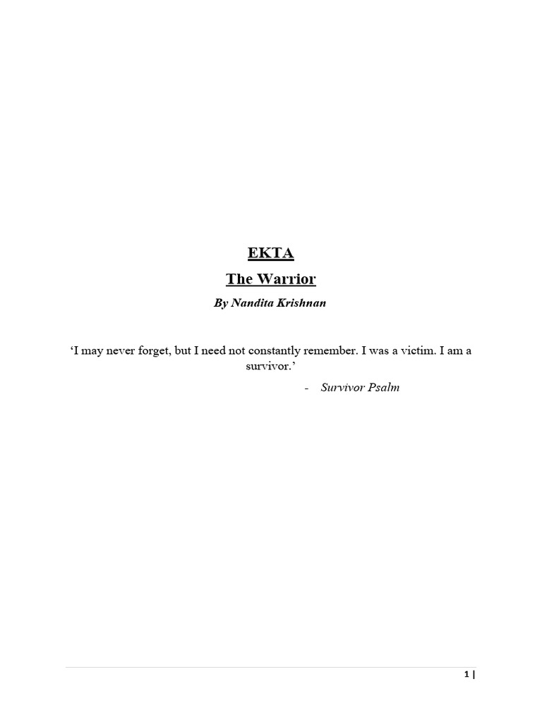 Ekta - The Warrior | PDF