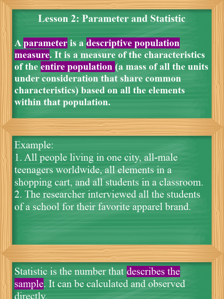 Understanding Parameters and Statistics | PDF | Standard Error ...