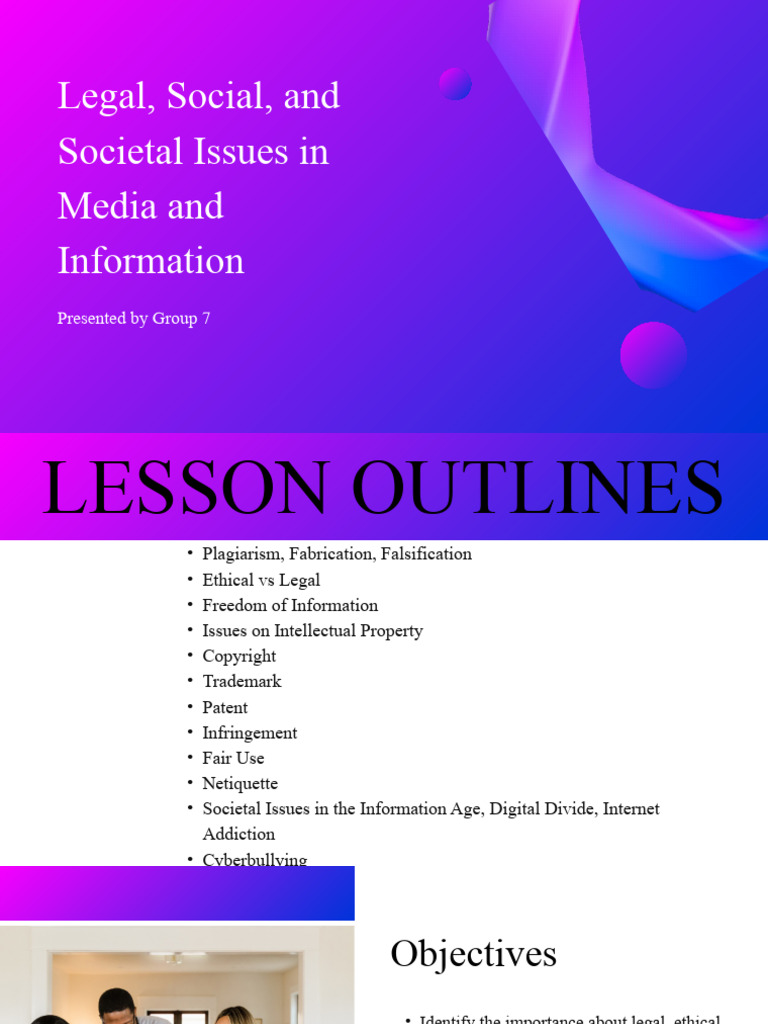 Legal, Social, and Societal Issues in Media and Information | PDF ...