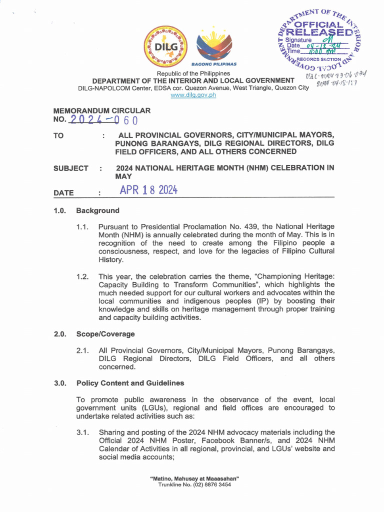 Dilg Memocircular 2024418 - 0e0e06222f | PDF