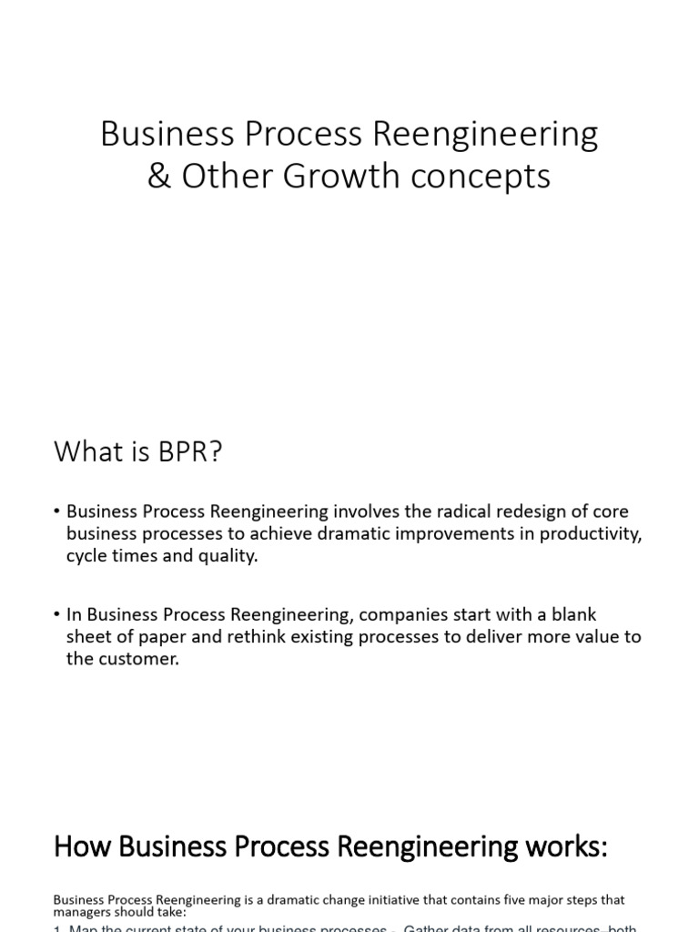 Session 13 Business Process Reengineering | PDF | Business Process ...