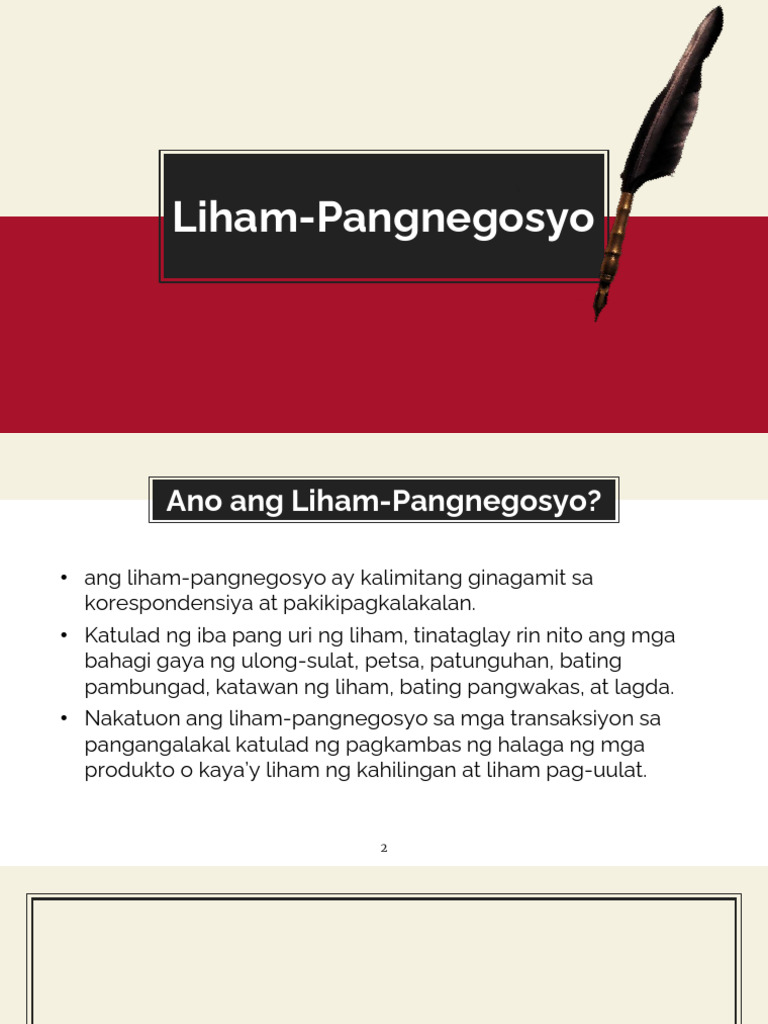 Liham Pangnegosyo | PDF