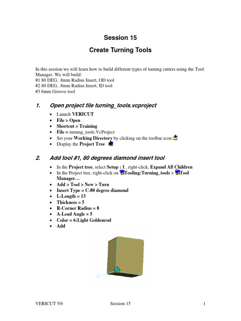Creating Turning Tools in VERICUT | PDF | System Software | Computing