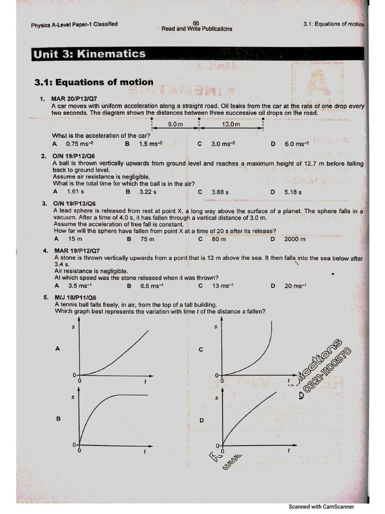 Phy P1 Topic 3 | PDF