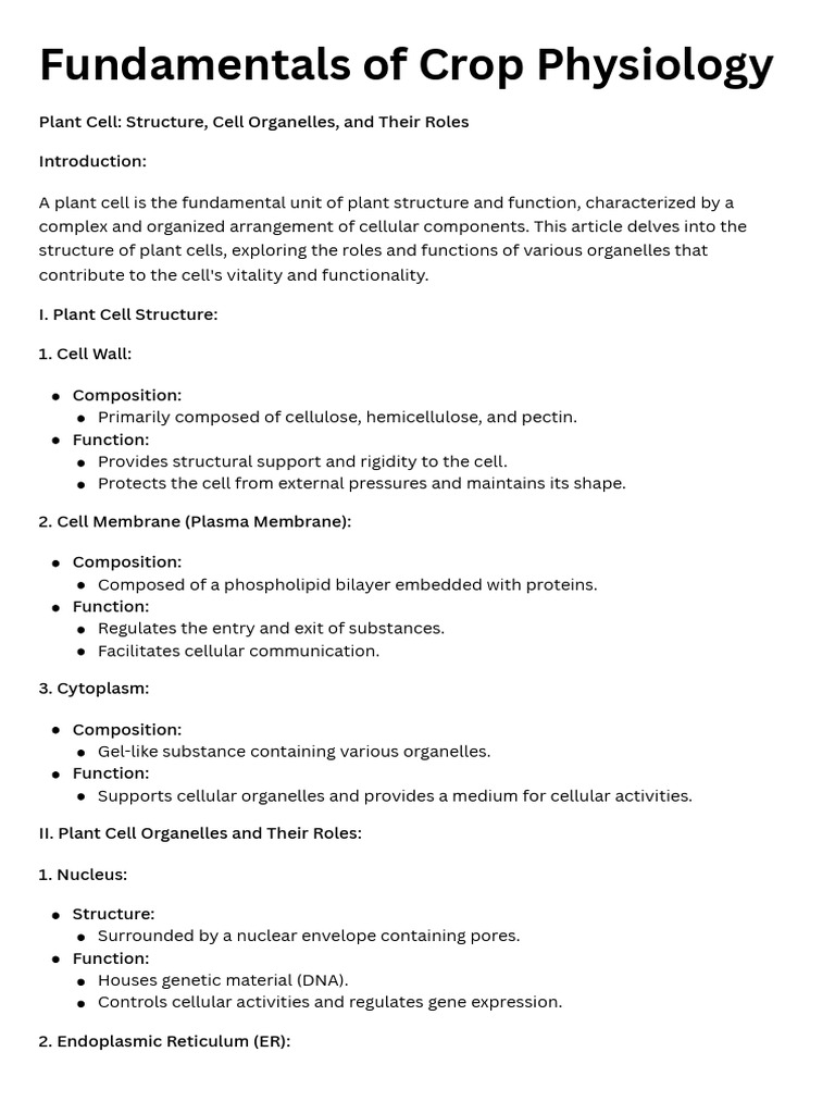 Fundamentals of Crop Physiology+Micro-propagation Technologies | PDF ...