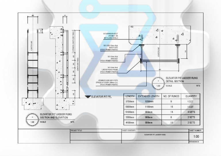 Elevator - pit ladder det | PDF