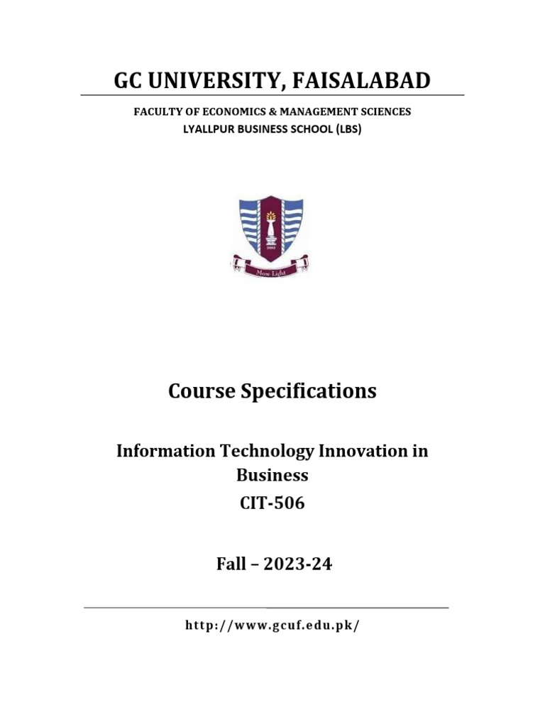 CIT-506 Infomation Technology Innovation in Business | PDF | Electronic Business | Information ...