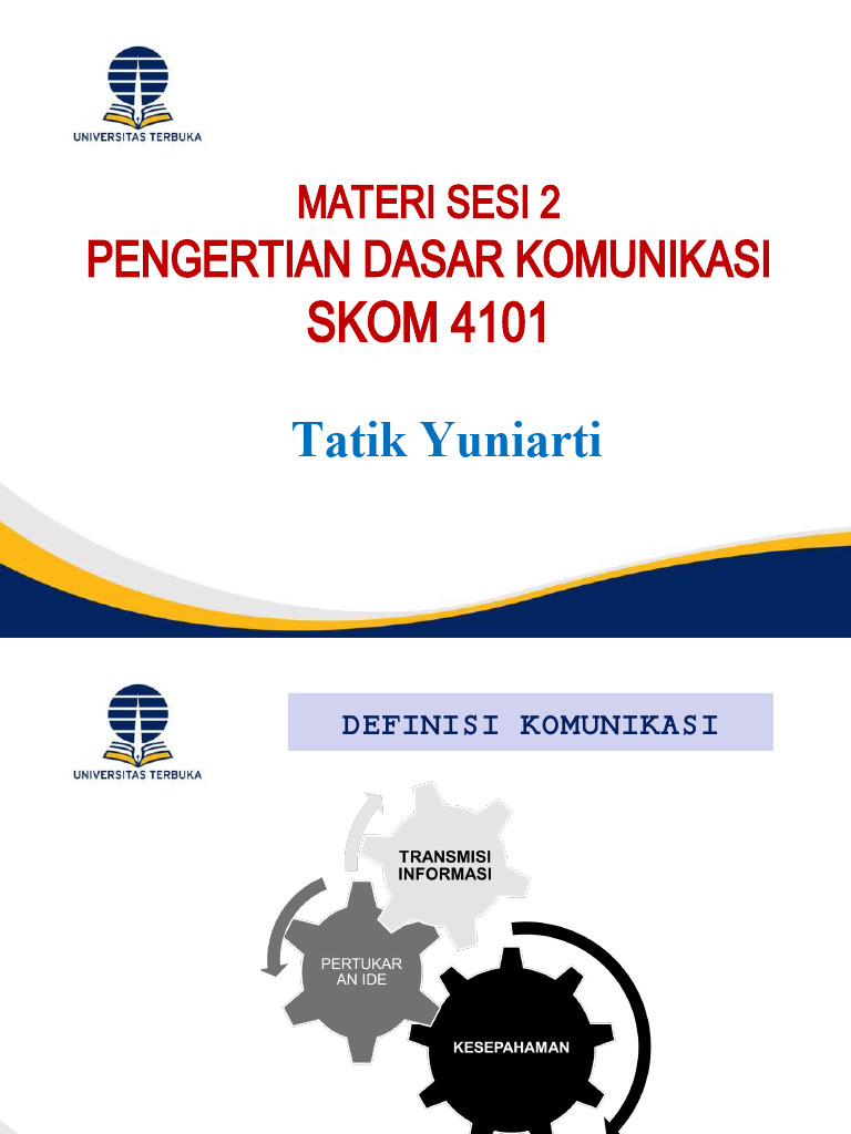 Pengertian Dasar Komunikasi dalam Sesi 2 | PDF | Sains & Matematika