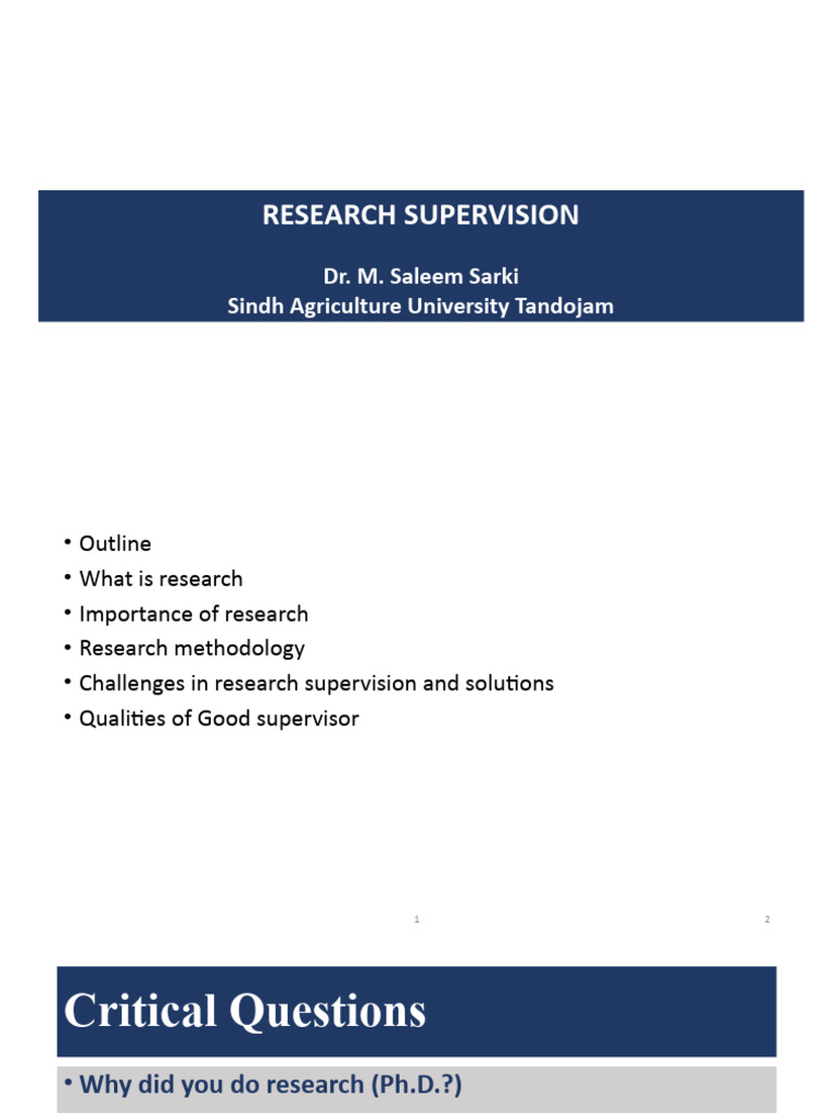 Effective Research Supervision Strategies | PDF | Doctor Of Philosophy ...