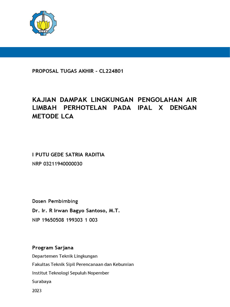 Proposal Tugas Akhir - I Putu Gede Satria Raditia | PDF