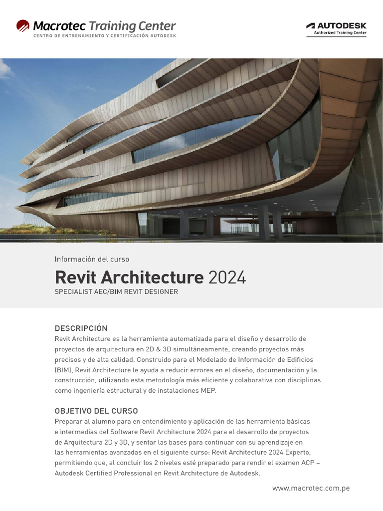 Curso Revit Architecture 2024 | PDF | Autodesk Revit | Informática