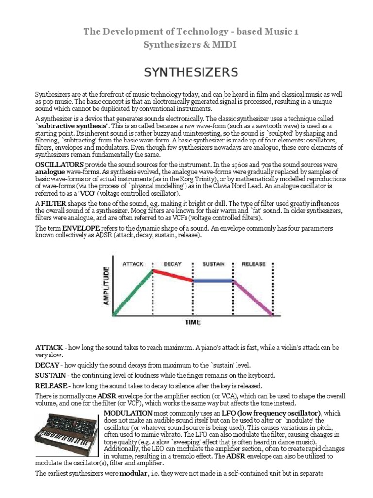 The Development of Technology-Based Music 1 - Synths & MIDI | PDF ...
