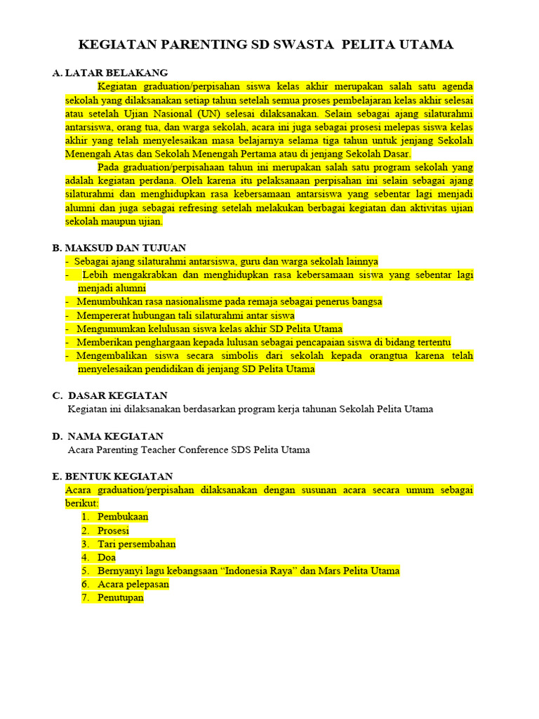 Proposal Parenting | PDF