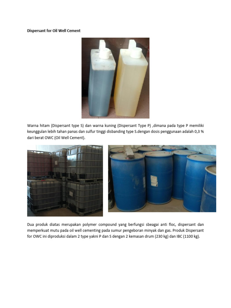 Dispersant OWC & Crude Oil: Tipe & Fungsi | PDF | Teknologi & Rekayasa