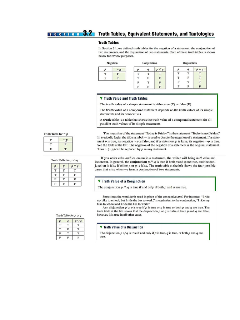 Module 3 Lesson 2 Tautology of A Statement | PDF