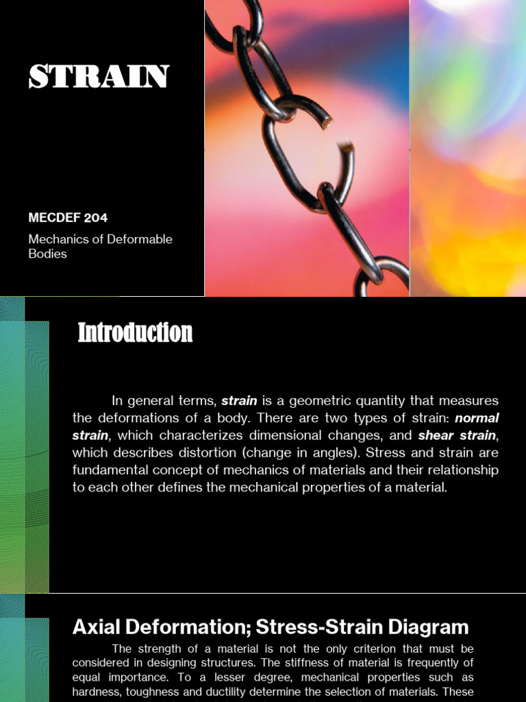 Strain 1 | PDF | Deformation (Engineering) | Yield (Engineering)