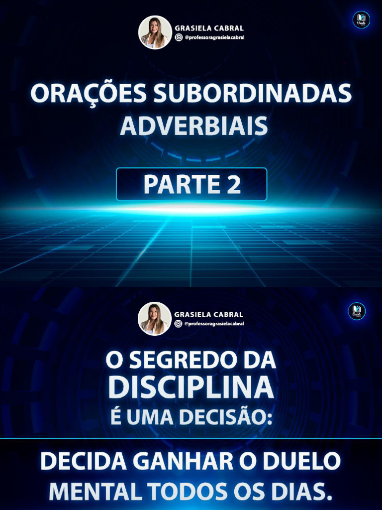 Semana Do Português - Aula 3 - or Sub Adverbiais - Parte 2 - 24.04.2024 ...