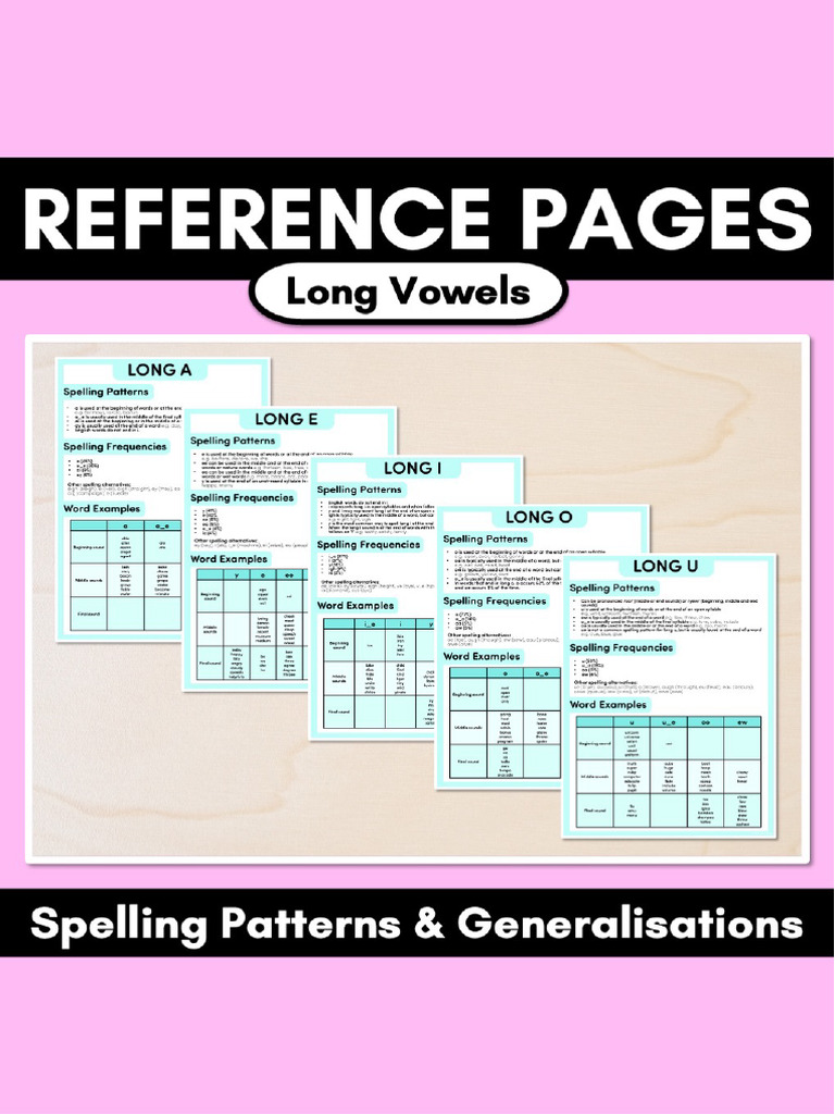 Long Vowel Spelling Generalisations | PDF