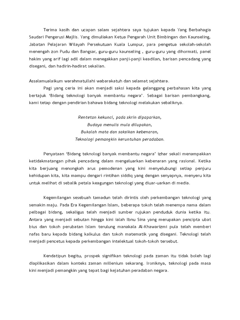 Karangan Perbahasan | PDF