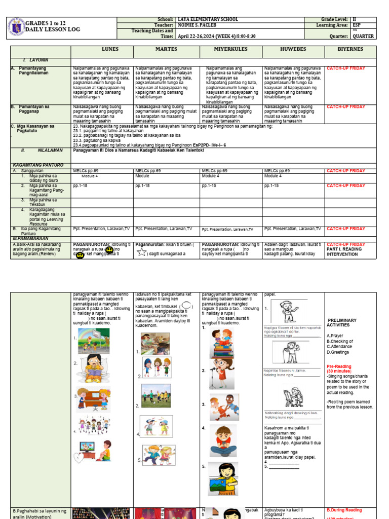 DLL - ESP 2 - Q4 - W4-Iloko | PDF