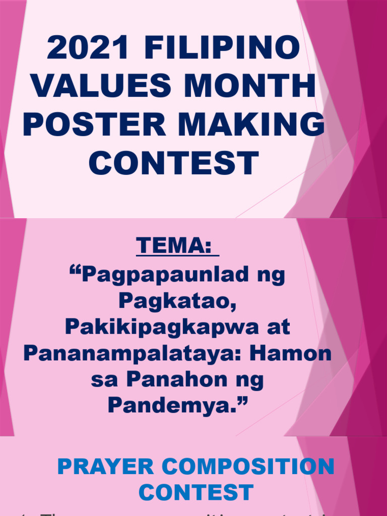 2021 Filipino Values Poster Contest | PDF