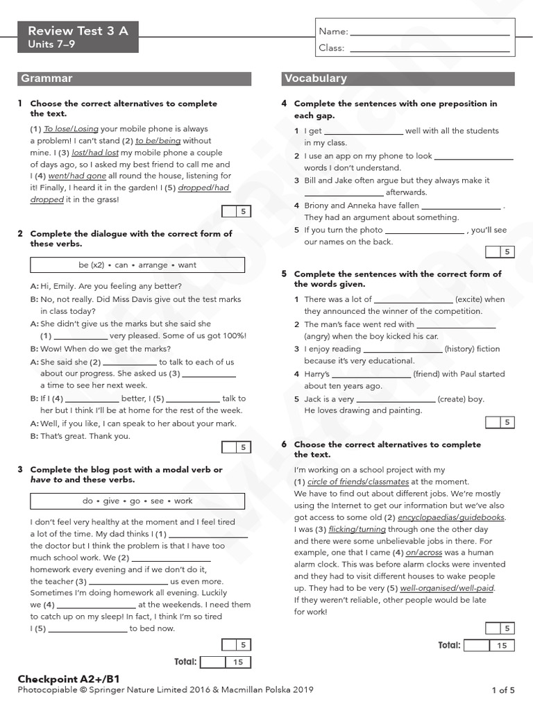 English Test for Students | PDF