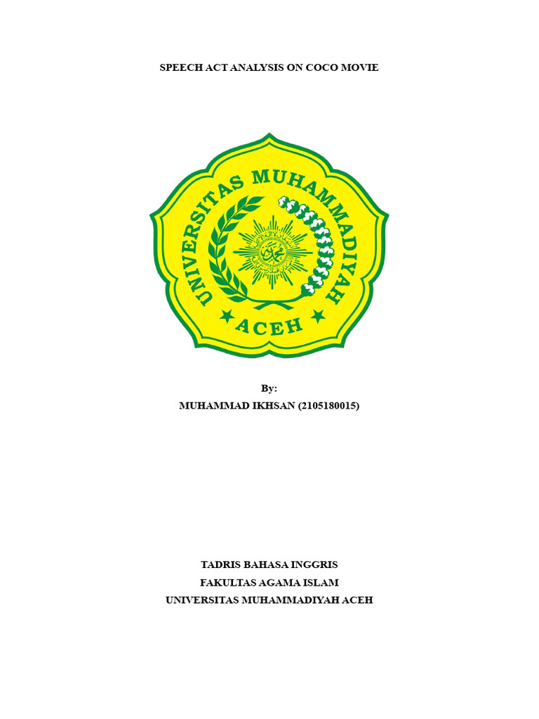 SPEECH ACT ANALYSIS ON COCO MOVIE - Revisi - Muhammad Ikhsan | Download Free PDF | Human ...
