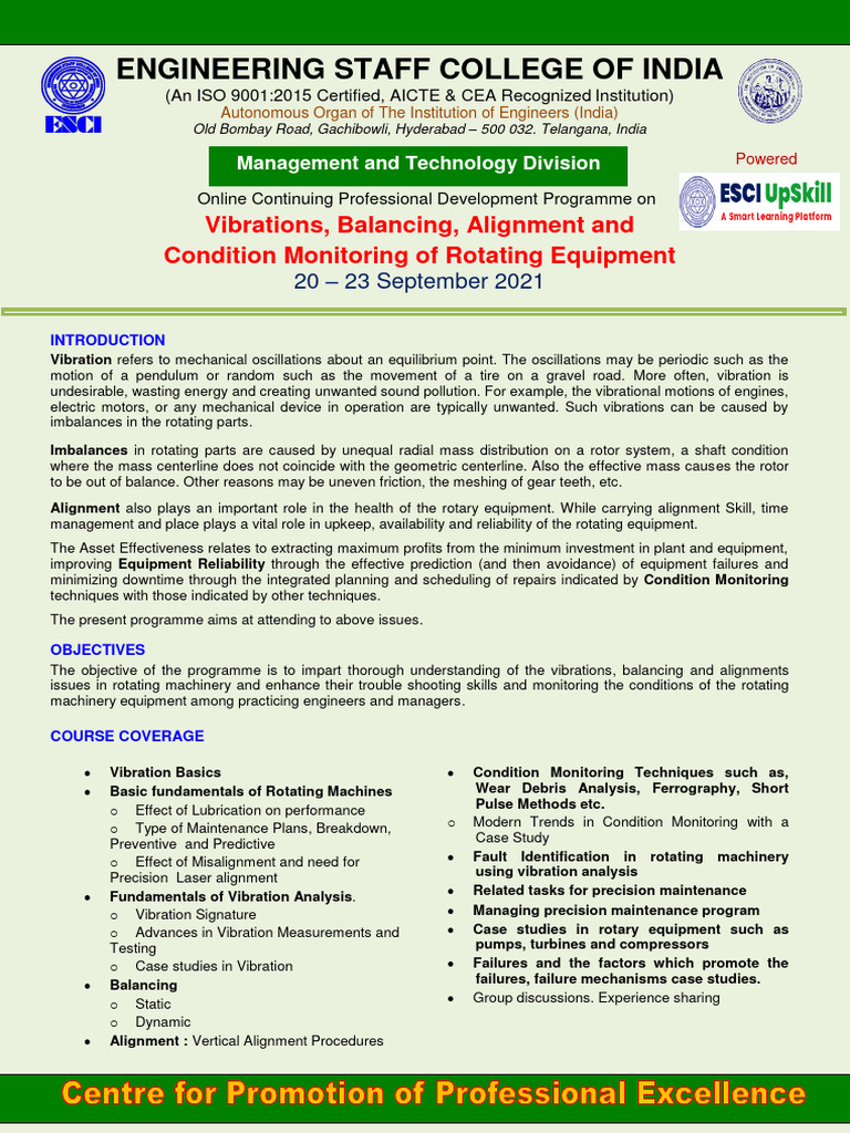 Vibrations & Balancing 20 - 23 Sep 21 | PDF | Engineering | Mechanical Engineering