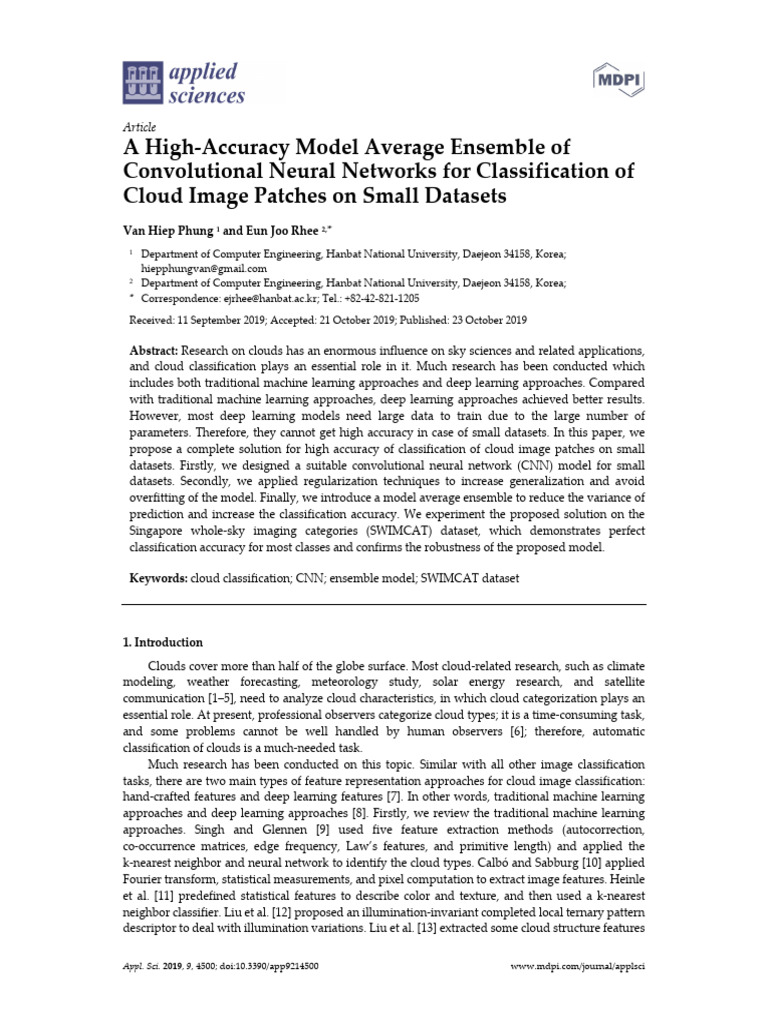 A High-Accuracy Model Average Ensemble of Convolut | PDF | Deep ...