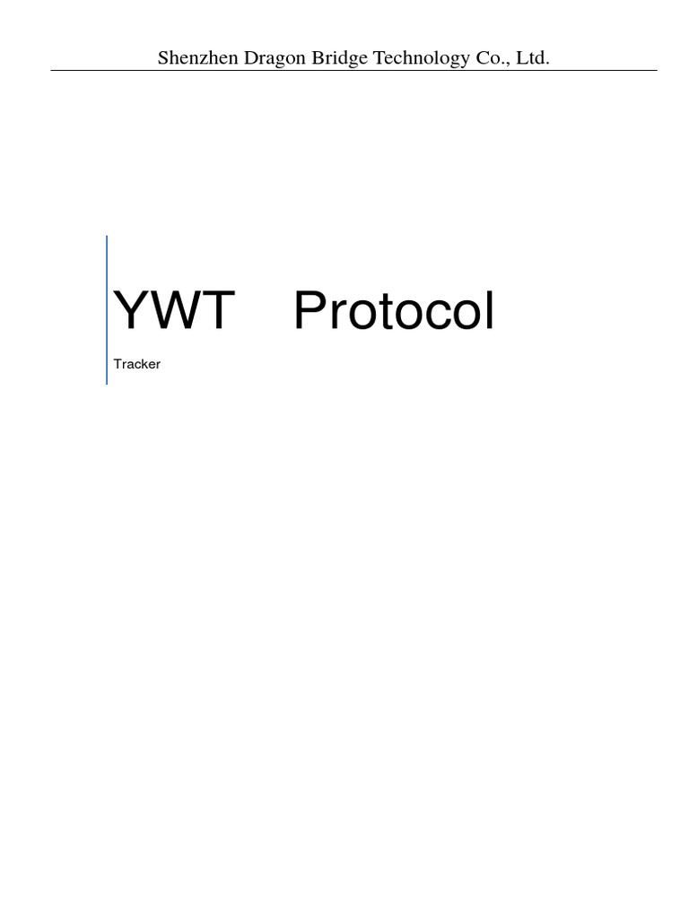 YWT-Protocol (Vehicle Device) | PDF | Parameter (Computer Programming ...