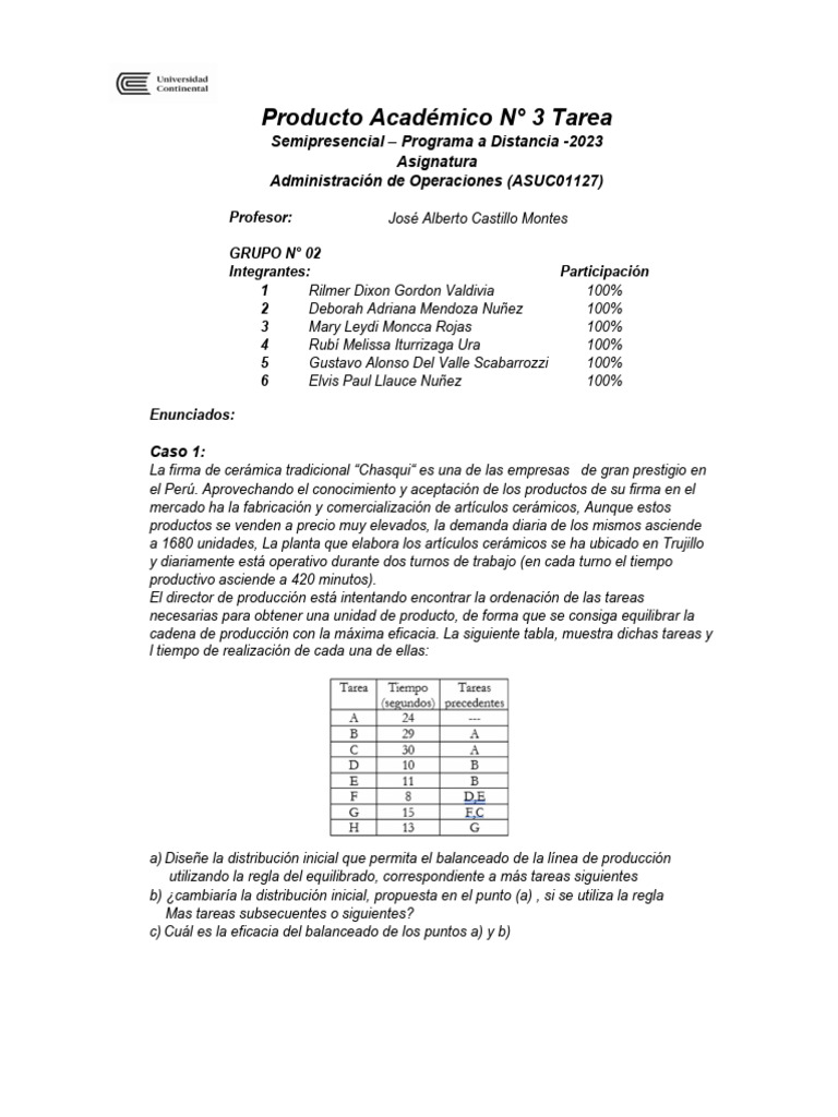 Pa3 Administracion de Operaciones | PDF