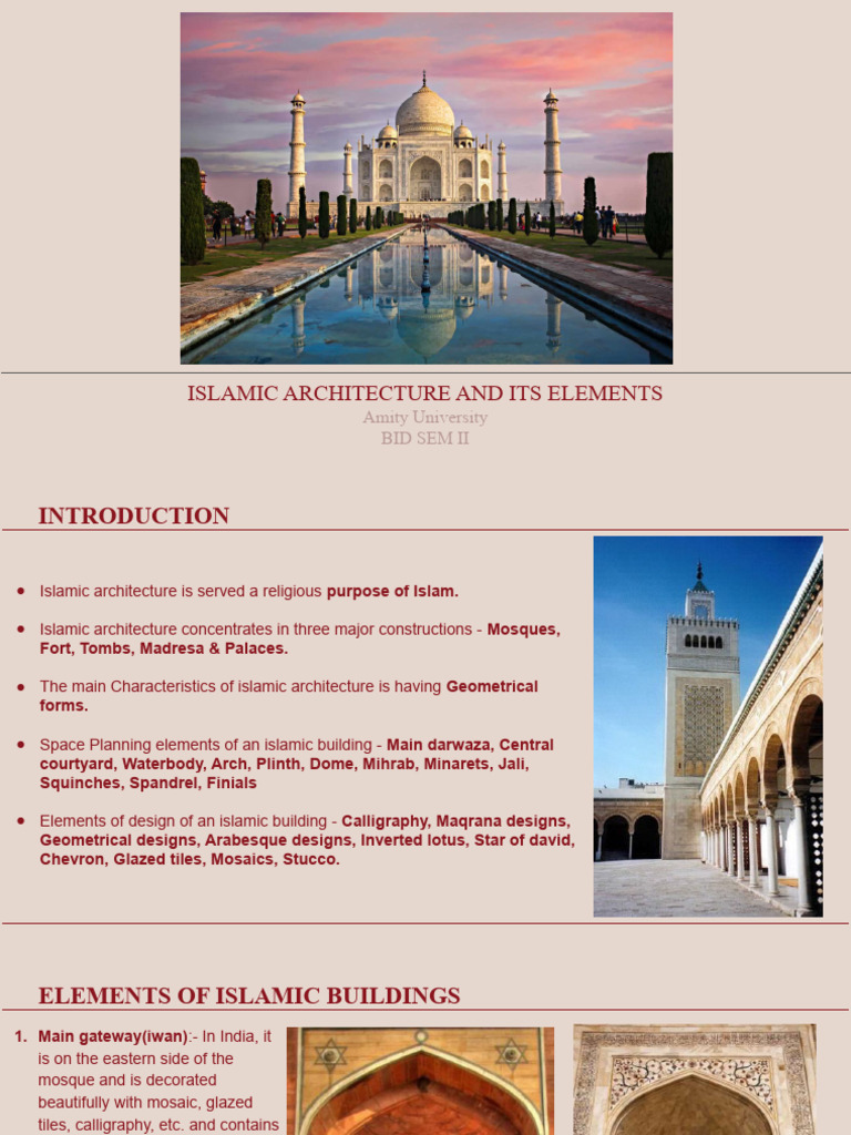 Elements of Islamic Architecture | PDF | Mosque | Dome