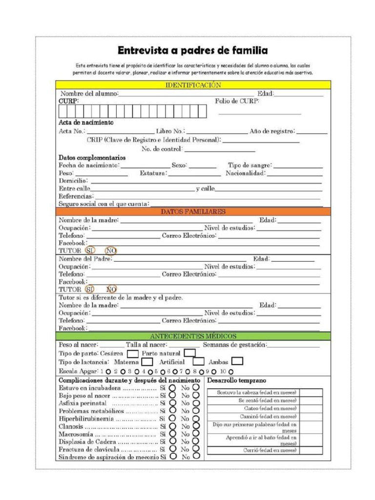 Entrevista a Padres de Familia | PDF