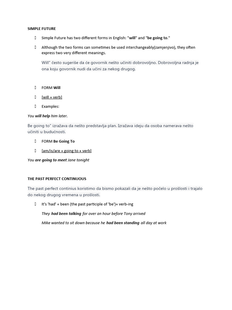 SIMPLE FUTURE Priprema Engleski 2 | PDF | Linguistic Morphology | Syntax